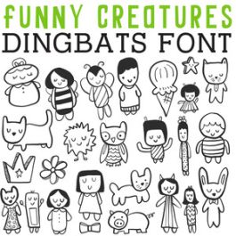 cg funny creatures dingbats