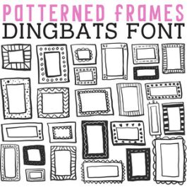 cg patterned frames dingbats|303041