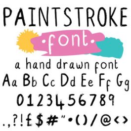 paint stroke font