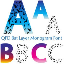 qfd bat layer monogram font