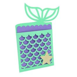 mermaid tail scales card