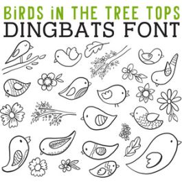 cg birds in the tree tops dingbats