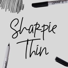 sharpie thin font
