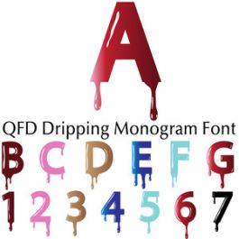 qfd dripping monogram font
