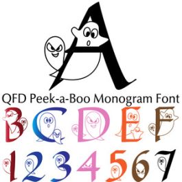 qfd peek-a-boo monogram font