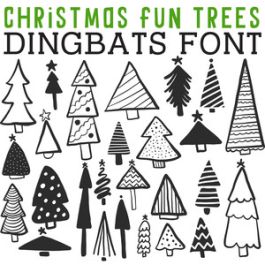 cg christmas fun trees dingbats