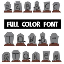 tombstones color font