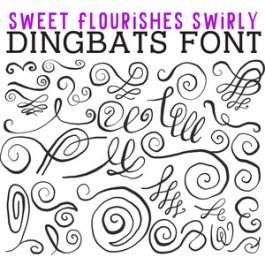 cg sweet flourishes swirly dingbats