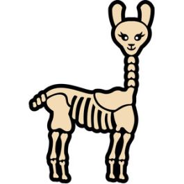 llama skeleton halloween