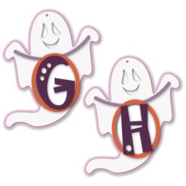 ghost tag g or h letter card