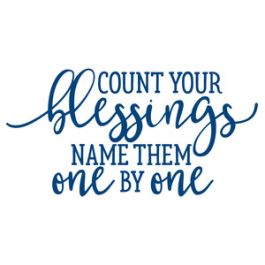count your blessings and name them one by one