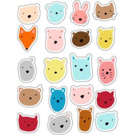 ml colorful animal heads stickers