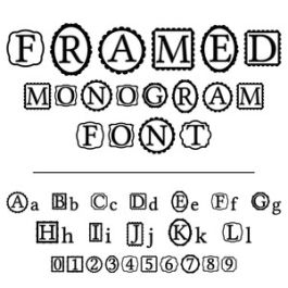 framed monogram font