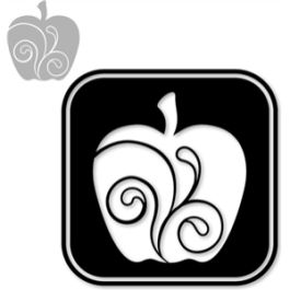 apple flourish tile