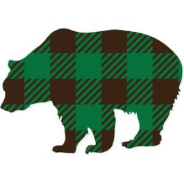 buffalo plaid grizzly bear