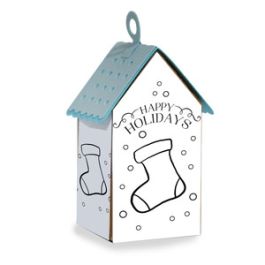 ml coloring house ornament - stocking|307596