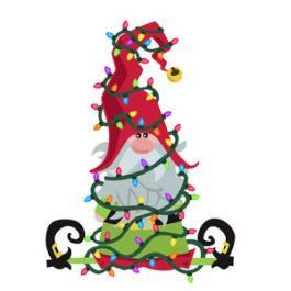 christmas elf with lights