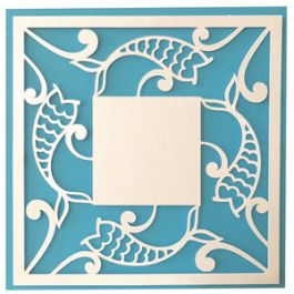 mermaid tail frame card