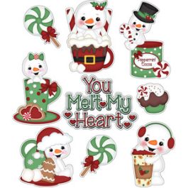 you melt my heart snowman christmas stickers