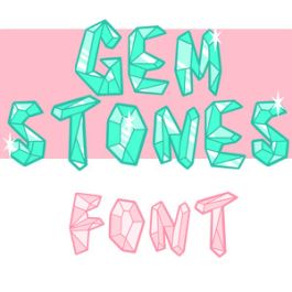 gem stones font