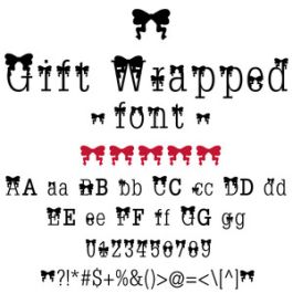 gift wrapped font