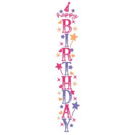 happy birthday vertical sign