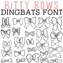 cg bitty bows dingbats|309832