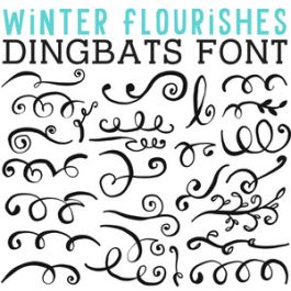 cg winter flourishes dingbats|309835