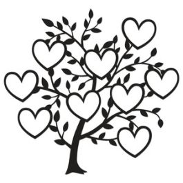 9 heart family tree