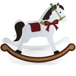 christmas rocking horse centerpiece