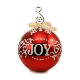 christmas ball joy swirl vinyl overlay