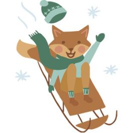 sledding fox