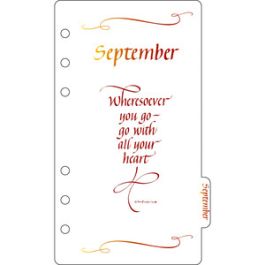 elegant planner a6 binder september divider