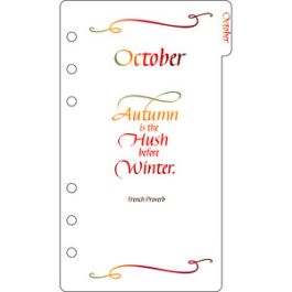 elegant planner a6 binder october divider