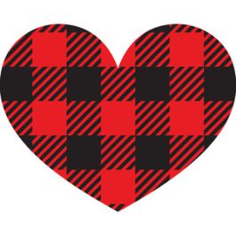 buffalo plaid heart