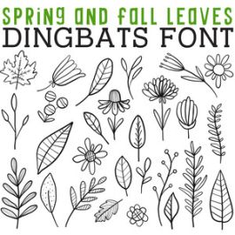 cg spring and fall leaves dingbats