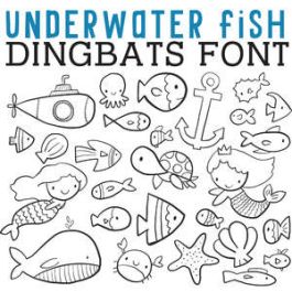 cg underwater fish dingbats