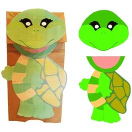 turtle paper sack puppet