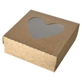 heart window cookie box with scallop edge|312396