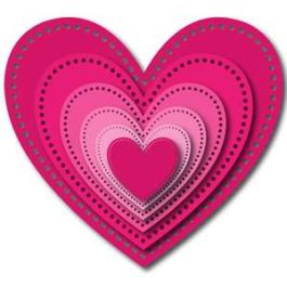 nested eyelet heart|312407