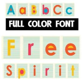 free spirit color font