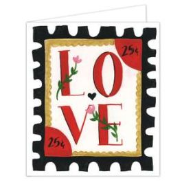 love postage stamp card