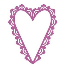 lace heart frame