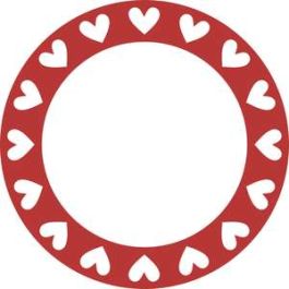 love hearts circle frame