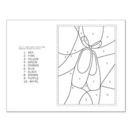 ballet shoes color by number