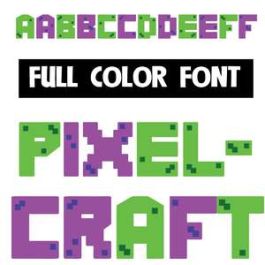 pixelcraft color font
