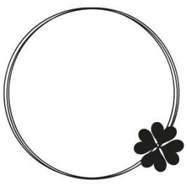 circle shamrock frame