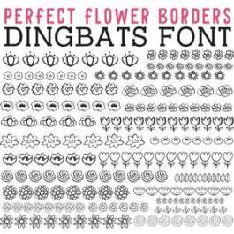 cg perfect flower borders dingbats