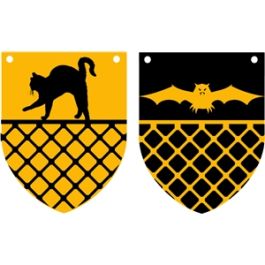 bat & cat banner flag