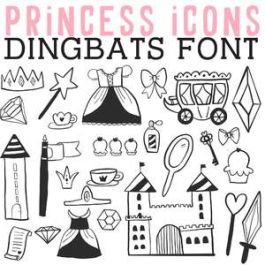 cg princess icons dingbats